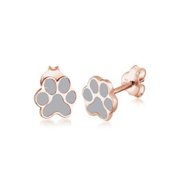 Elli Ohrringe 925 Sterling Silber Pfote in Rosegold | Gr.: onesize