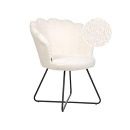 Beliani Sessel LOVELOCK in Weiß/Schwarz - (W) 67 x (H) 86 x (L) 70 cm | Gr.: onesize