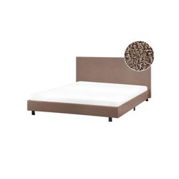 Beliani Doppelbett ALBI in Braun/Schwarz - (W) 155 x (H) 94 x (L) 211 cm | Gr.: onesize
