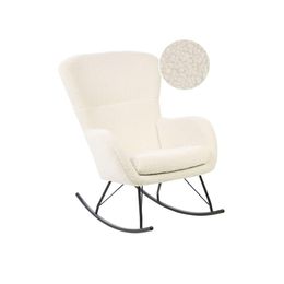 Beliani Schaukelsessel ANASET in Beige/Schwarz - (W) 74 x (H) 99 x (L) 99 cm | Gr.: onesize