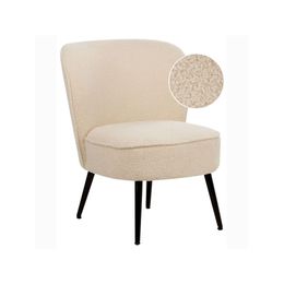 Beliani Sessel VOSS in Beige/Schwarz - (W) 60 x (H) 76 x (L) 52 cm | Gr.: onesize
