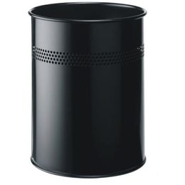 Durable Papierkorb Metall rund 15l schwarz | Gr.: onesize