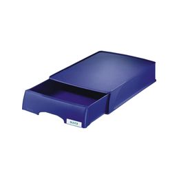 Leitz Briefablage Plus A4 mit Schublade blau | Gr.: onesize