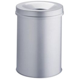 Durable Papierkorb Safe rund 15l grau | Gr.: onesize