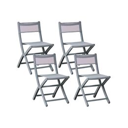 Beliani 4er-Set Gartenstuhl TALCA in Grau | Gr.: onesize
