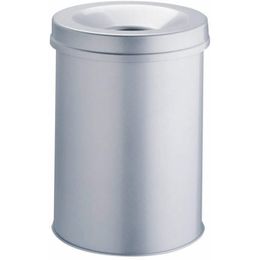 Durable Papierkorb Safe rund 15l metallic silber | Gr.: onesize