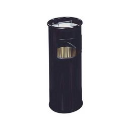 Durable Papierkorb Metall mit Ascher rund 17+2l schwarz | Gr.: onesize