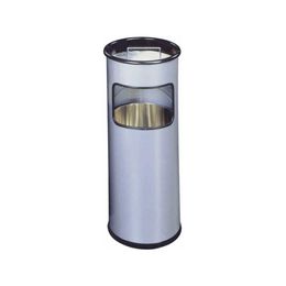 Durable Papierkorb Metall mit Ascher rund 17+2l metallic silber | Gr.: onesize