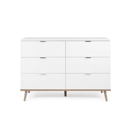 Homestyle4u Kommode 120x86x40 cm in Weiß | Gr.: onesize