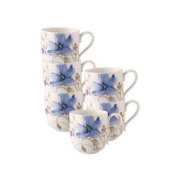 Villeroy & Boch Villeroy & Boch 6er Set Kaffeebecher Mariefleur Gris Basic 260 ml in bunt | Gr.: onesize