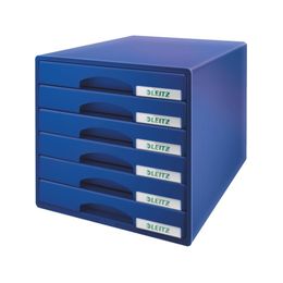 Leitz Schubladenbox Plus 6 Schubladen Polystyrol blau | Gr.: onesize
