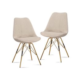 FineBuy Esszimmerstuhl "SV100632" in Beige | Gr.: onesize