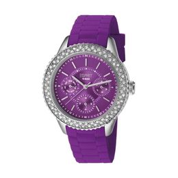 Esprit Quarzuhr Marin Glints Speed Purple in Silber/Violett | Gr.: onesize