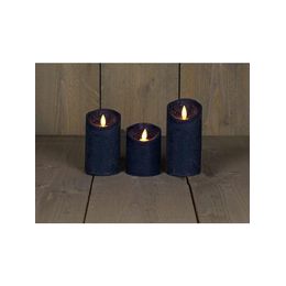 Coen Bakker 3er LED Echtwachskerze Kerze Timer in Antik Blau | Gr.: onesize