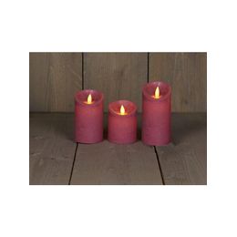 Coen Bakker 3er LED Echtwachskerze Kerze Timer in Antik Rosa | Gr.: onesize