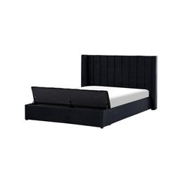 Beliani Doppelbett NOYERS in Schwarz - (W) 210 x (H) 132 x (L) 247 cm | Gr.: onesize