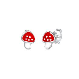 Elli Ohrringe 925 Sterling Silber Fliegenpilz in Silber | Gr.: onesize