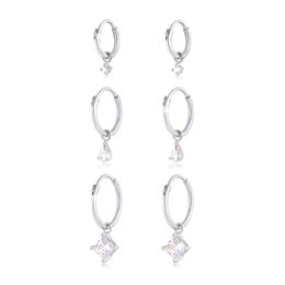Elli Ohrringe 925 Sterling Silber Rechteck, Tropfen in Silber | Gr.: onesize