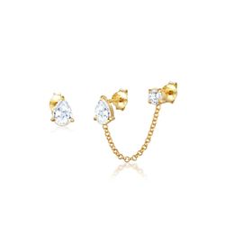 Elli Ohrringe 925 Sterling Silber Tropfen in Gold | Gr.: onesize