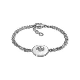 Amello Armband Edelstahl, geschliffene Keramik ca. 18cm bis 20,5cm Rund | Gr.: onesize