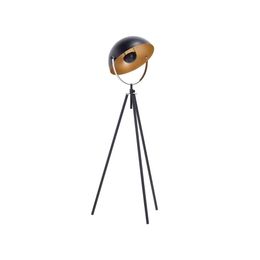 Beliani Stehleuchten THAMES in Schwarz/Gold - (W) 60 x (H) 170 x (L) 60 cm | Gr.: onesize