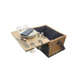 UNUS Picknickkorb 4 Personen in Grau | Gr.: onesize