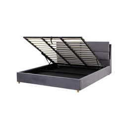 Beliani Doppelbett BATILLY in Grau - (W) 194 x (H) 105 x (L) 224 cm | Gr.: onesize