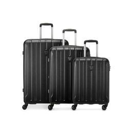Roncato Kinetic 2.0 4 Rollen Kofferset 3-teilig mit Dehnfalte in nero | Gr.: onesize