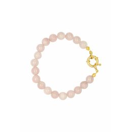 Gemshine Armband ROSENQUARZ in gold coloured | Gr.: onesize