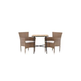 ebuy24 Gartenset Holmbeck 3-teilig Natur 88 x 70 cm | Gr.: onesize
