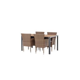 ebuy24 Gartenset Break 5-teilig Natur 90 x 150 cm | Gr.: onesize