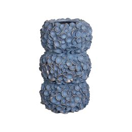 Beliani Blumenvase MUZAKI in Blau/Gold - (W) 26 x (H) 52 x (L) 26 cm | Gr.: onesize