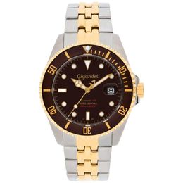 Gigandet Automatikuhr "SEA GROUND" in Silber/Rotgold/Braun | Gr.: onesize