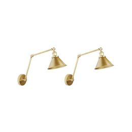 Beliani 2er-Set Wandleuchten NARVA in Gold | Gr.: onesize