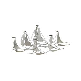Beliani Wandobjekt AMERICIUM in Silber/Gold - (W) 132 x (H) 67 x (L) 10 cm | Gr.: onesize