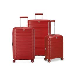 Roncato B-Flying Move 4 Rollen Kofferset 3-teilig mit Dehnfalte in rot | Gr.: onesize