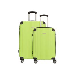 Nowi Lugano 4 Rollen Kofferset 2-teilig in schwarz-lime | Gr.: onesize