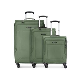 Franky Melbourne 3.0 4-Rollen Kofferset 3tlg. mit Dehnfalte in olive | Gr.: onesize