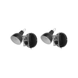 Beliani 2er-Set Wandleuchten HARRINGTON in Schwarz | Gr.: onesize
