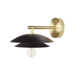 Beliani Wandleuchten LASOLO in Schwarz/Gold - (W) 22 x (H) 14 x (L) 29 cm | Gr.: onesize