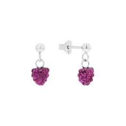 Amor Ohrhänger Silber 925, rhodiniert in Pink | Gr.: onesize