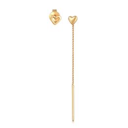 Elli Ohrringe 925 Sterling Silber Herz in Gold | Gr.: onesize