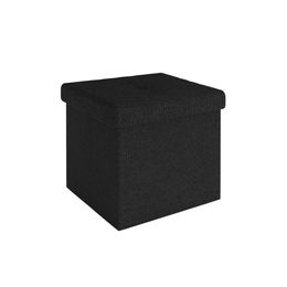 Intirilife Faltbare Sitzhocker 30x30x30 cm in PIANO SCHWARZ | Gr.: onesize