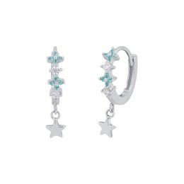 Prinzessin Lillifee Creolen Silber 925, rhodiniert in Blau | Gr.: onesize