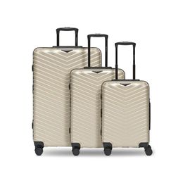 Redolz Essentials 18 4 Rollen Kofferset 3-teilig mit Dehnfalte in metallic-greige shiny | Gr.: onesize