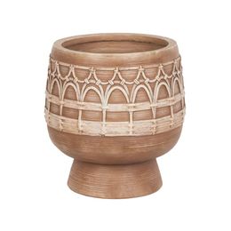 Beliani Outdoor Blumentopf CICUTA in Braun/Beige - (W) 22 x (H) 30 x (L) 22 cm | Gr.: onesize