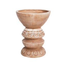Beliani Outdoor Blumentopf DISPORUM in Braun/Beige - (W) 29 x (H) 37 x (L) 29 cm | Gr.: onesize