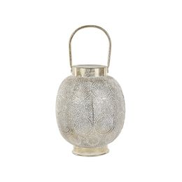Beliani Laterne LANTAU in Gold/Weiß - (W) 25 x (H) 30 x (L) 25 cm | Gr.: onesize