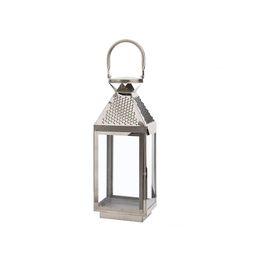Beliani Laterne BALI in Silber - (W) 15 x (H) 40 x (L) 15 cm | Gr.: onesize