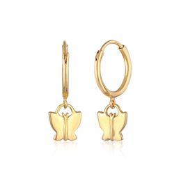 Elli Ohrringe 925 Sterling Silber Schmetterling in Gold | Gr.: onesize